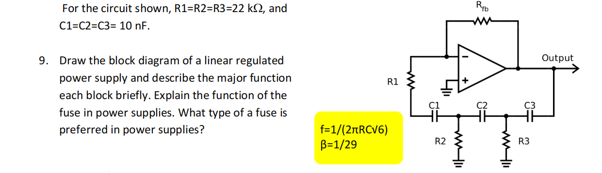 Solved For the circuit shown, R1=R2=R3=22 k Ω, and | Chegg.com