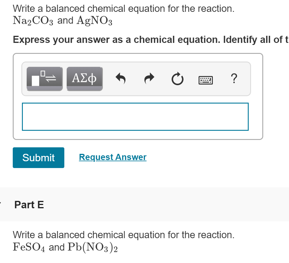 Solved Write a balanced chemical equation for the reaction. | Chegg.com
