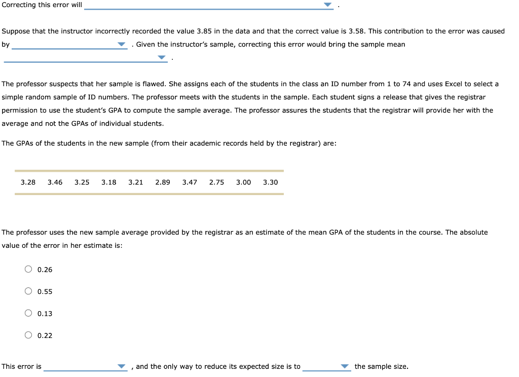 Solved 5. Sampling and nonsampling errors Consider a | Chegg.com