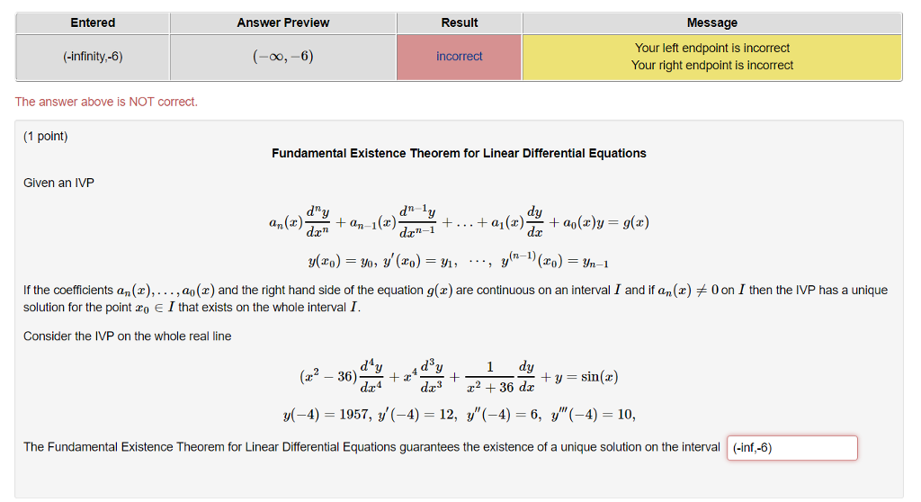 Solved Entered Answer Preview Result Message Your left | Chegg.com