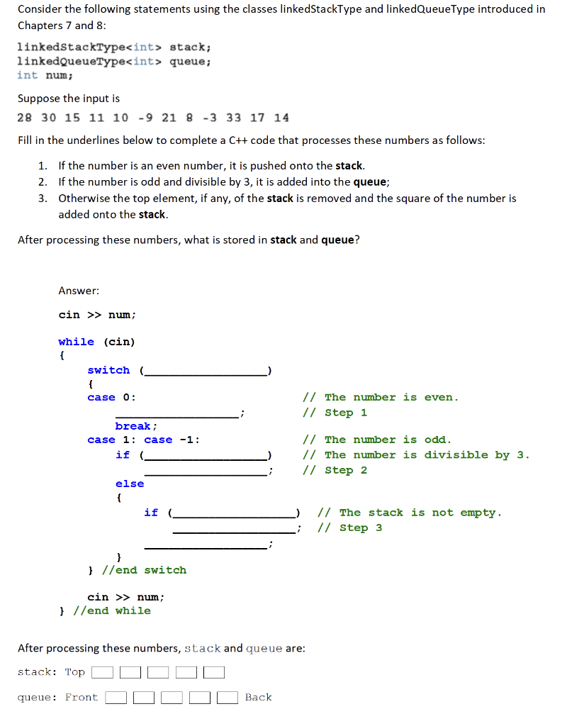 Solved Consider the following statements using the classes | Chegg.com