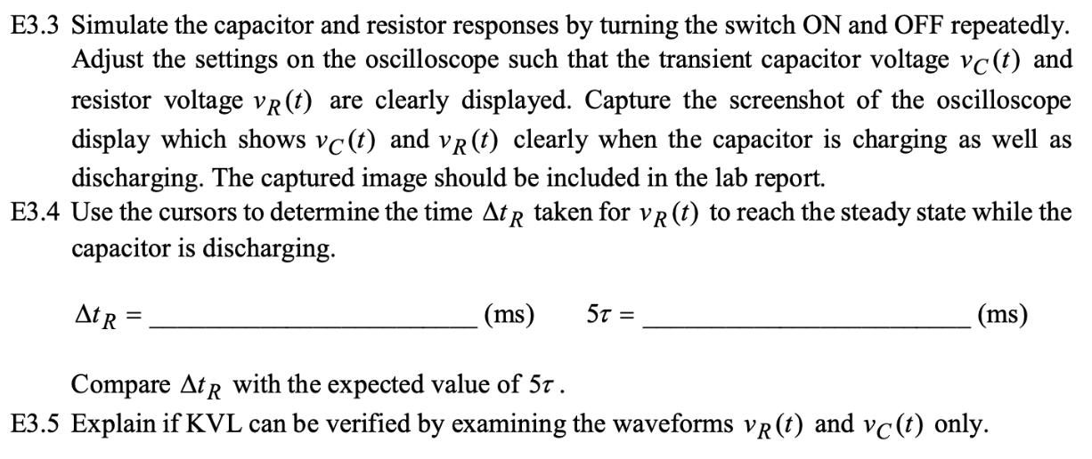 Solved Exercise 6-3: Series RC circuit with square-wave | Chegg.com