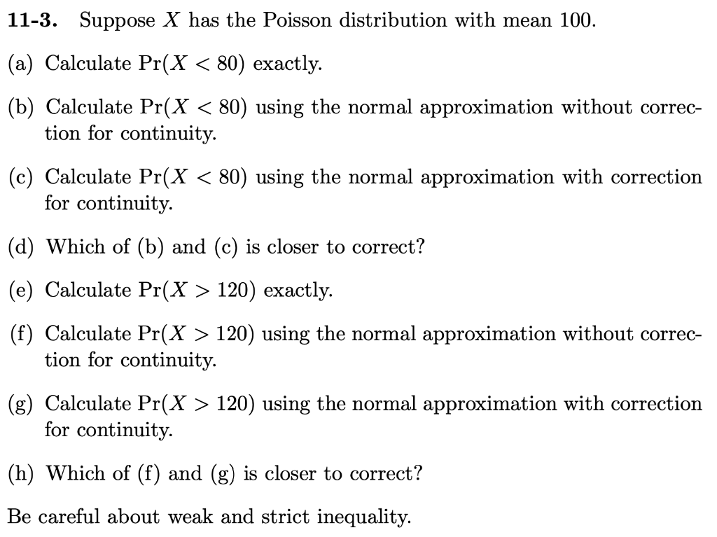Solved 11-3. Suppose X has the Poisson distribution with | Chegg.com