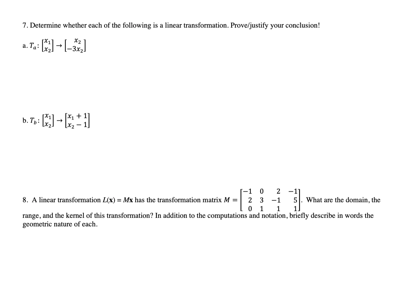 Solved 7 Determine Whether Each Of The Following Is A
