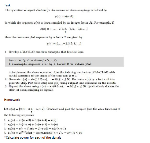 Solved Scaling: In this operation each sample is multiplied | Chegg.com