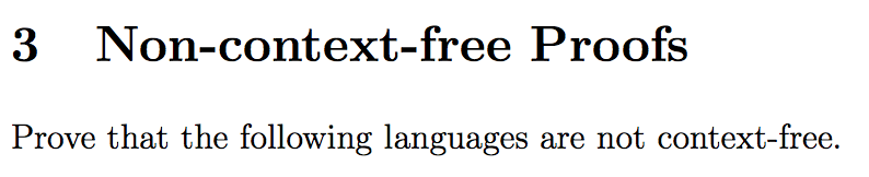 Solved Non-context-free Proofs Prove that the following | Chegg.com