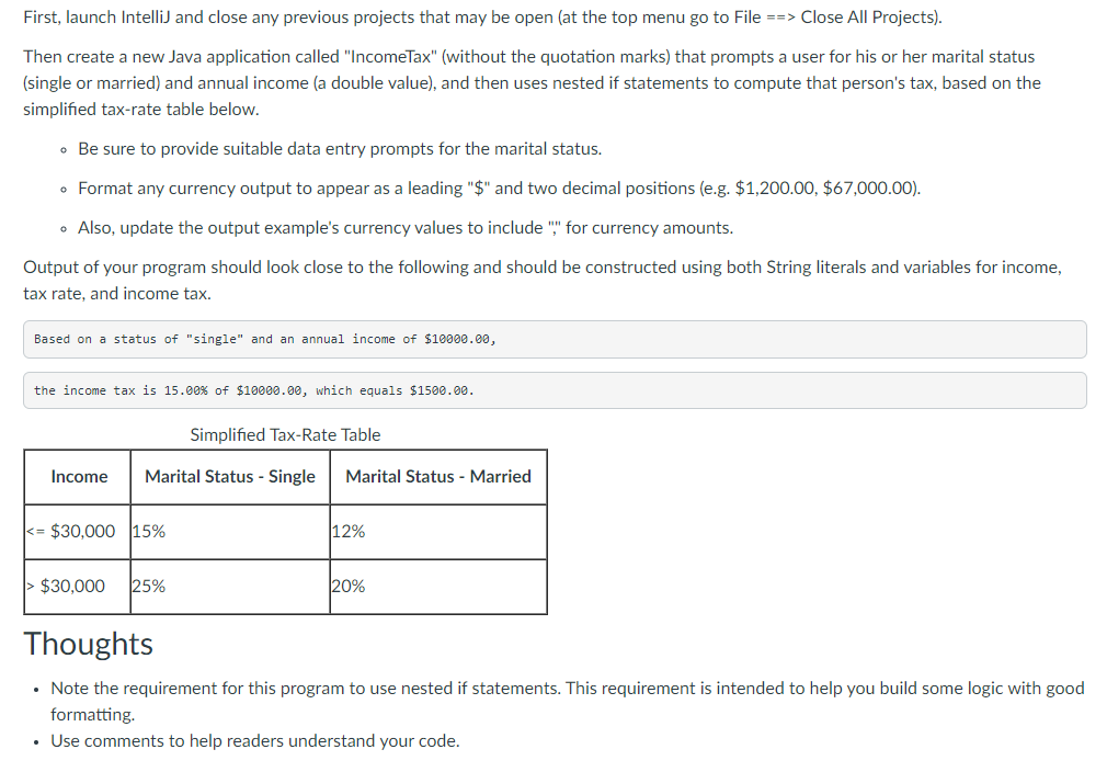 Solved First, launch IntelliJ and close any previous | Chegg.com