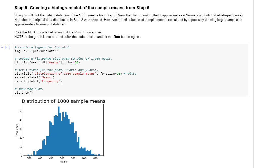 1. In the Python script, you created a histogram for | Chegg.com