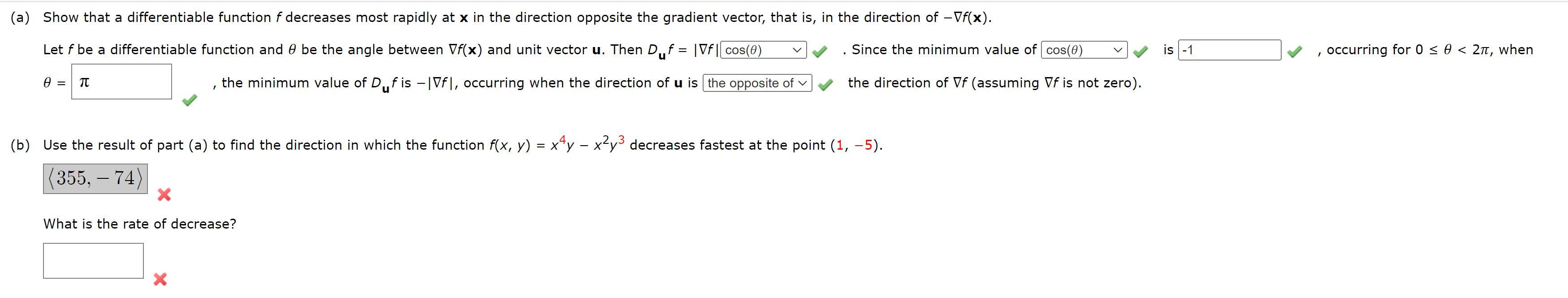 Solved (a) Show that a differentiable function f decreases | Chegg.com