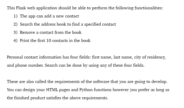 Solved This Flask web application should be able to perform | Chegg.com