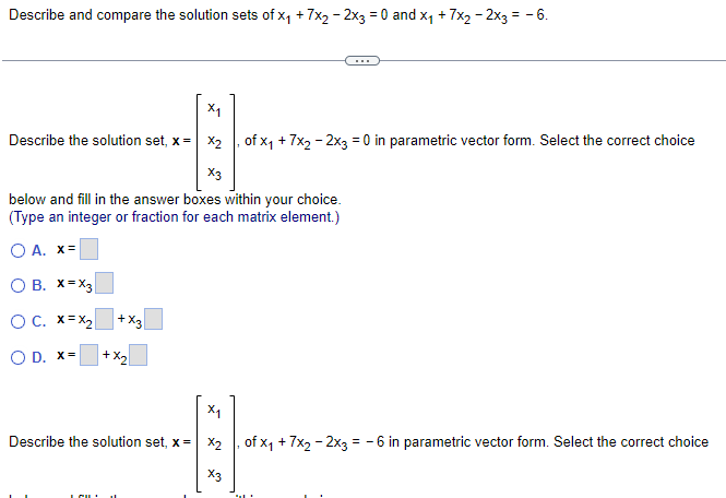 Solved Describe and compare the solution sets of | Chegg.com