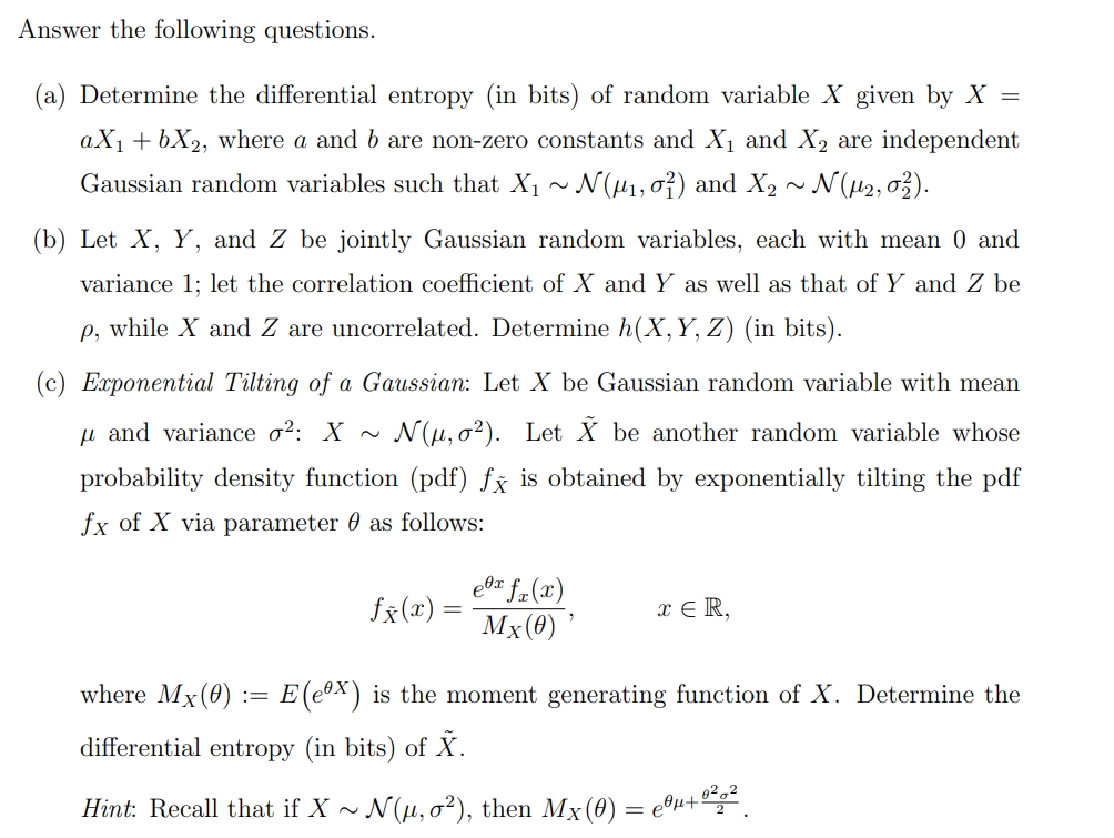 Solved Answer the following questions.(a) ﻿Determine the | Chegg.com