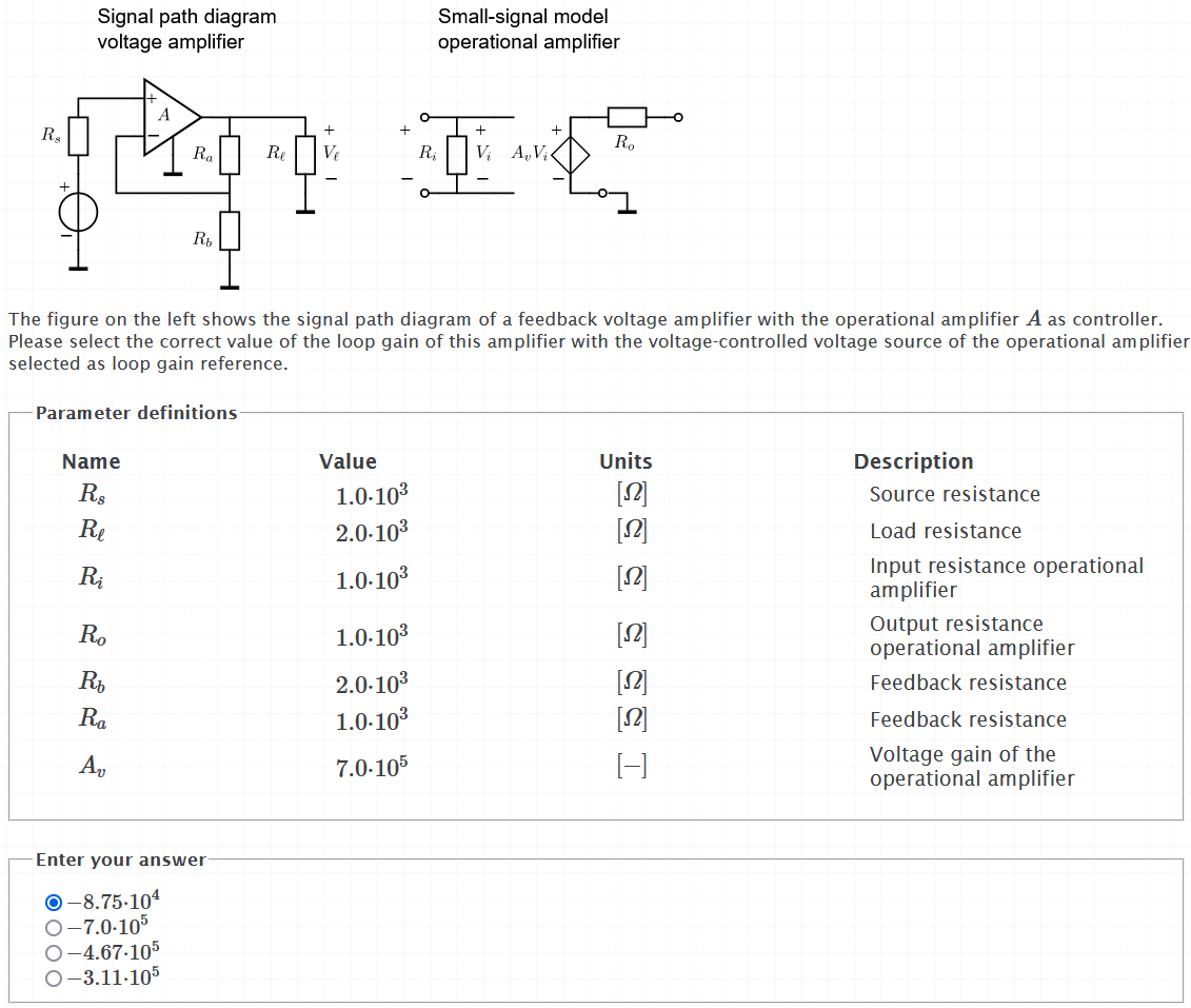 Solved Signal path diagram voltage amplifier Small-signal | Chegg.com