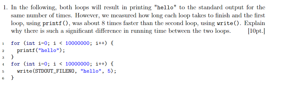 Solved In the following, both loops will result in printing | Chegg.com