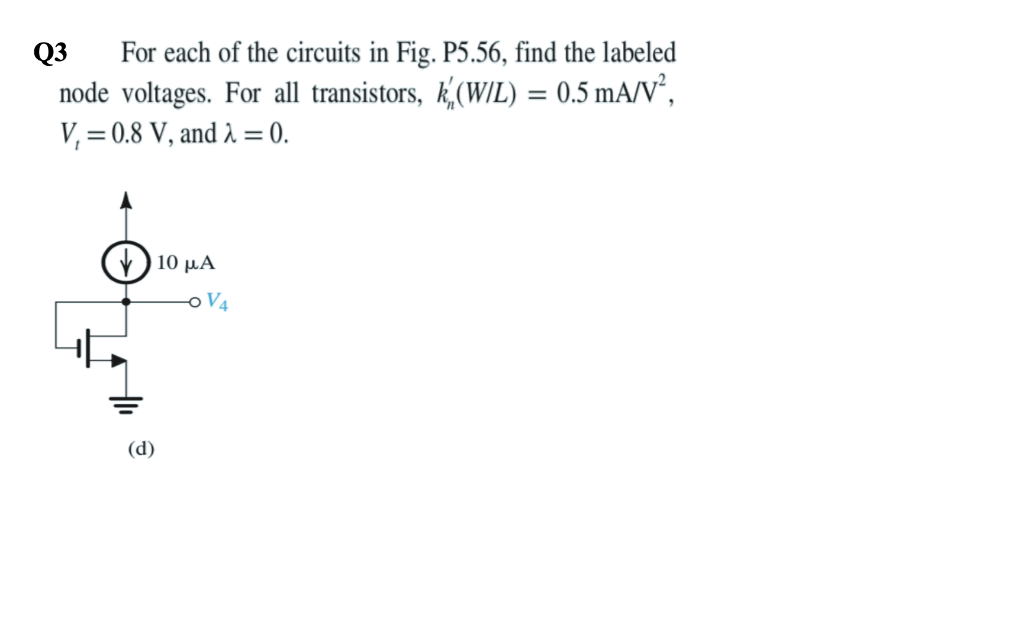 Solved Q3 For each of the circuits in Fig. P5.56, find the | Chegg.com