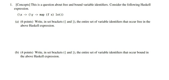 Solved [Concepts] This is a question about free and bound | Chegg.com