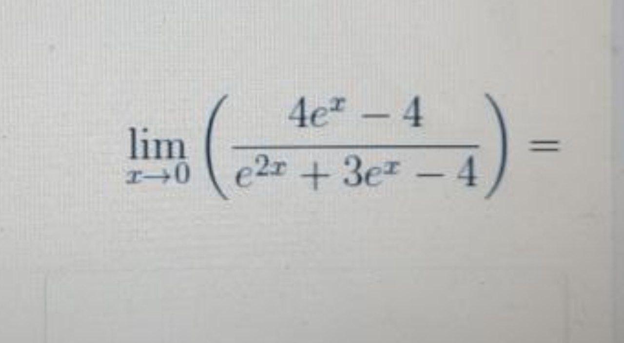 Solved lim 1-0 46 – 4 e2r + 3er - 4 . --) | Chegg.com