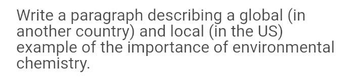 Solved a Write a paragraph describing a global (in another | Chegg.com