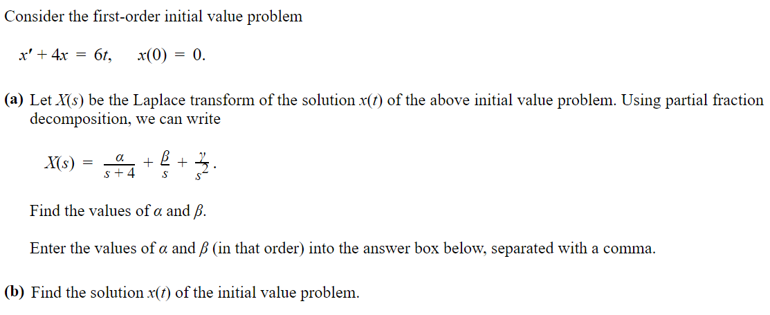 Solved Consider the first-order initial value problem x' + | Chegg.com