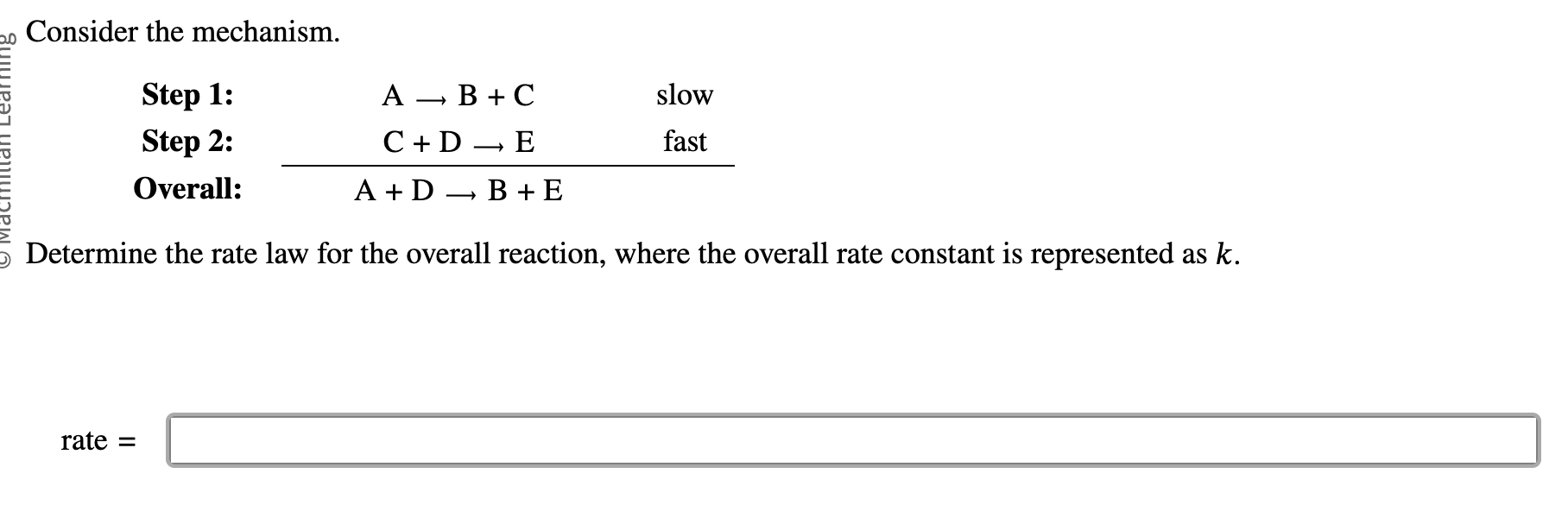 Solved Consider the mechanism. \\begin{tabular}{ccc} Step 1: | Chegg.com