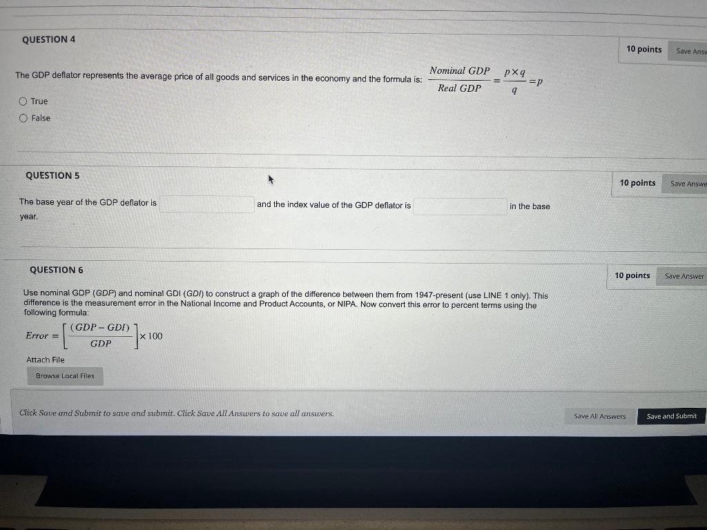 Solved The GDP deflator represents the average price of all | Chegg.com