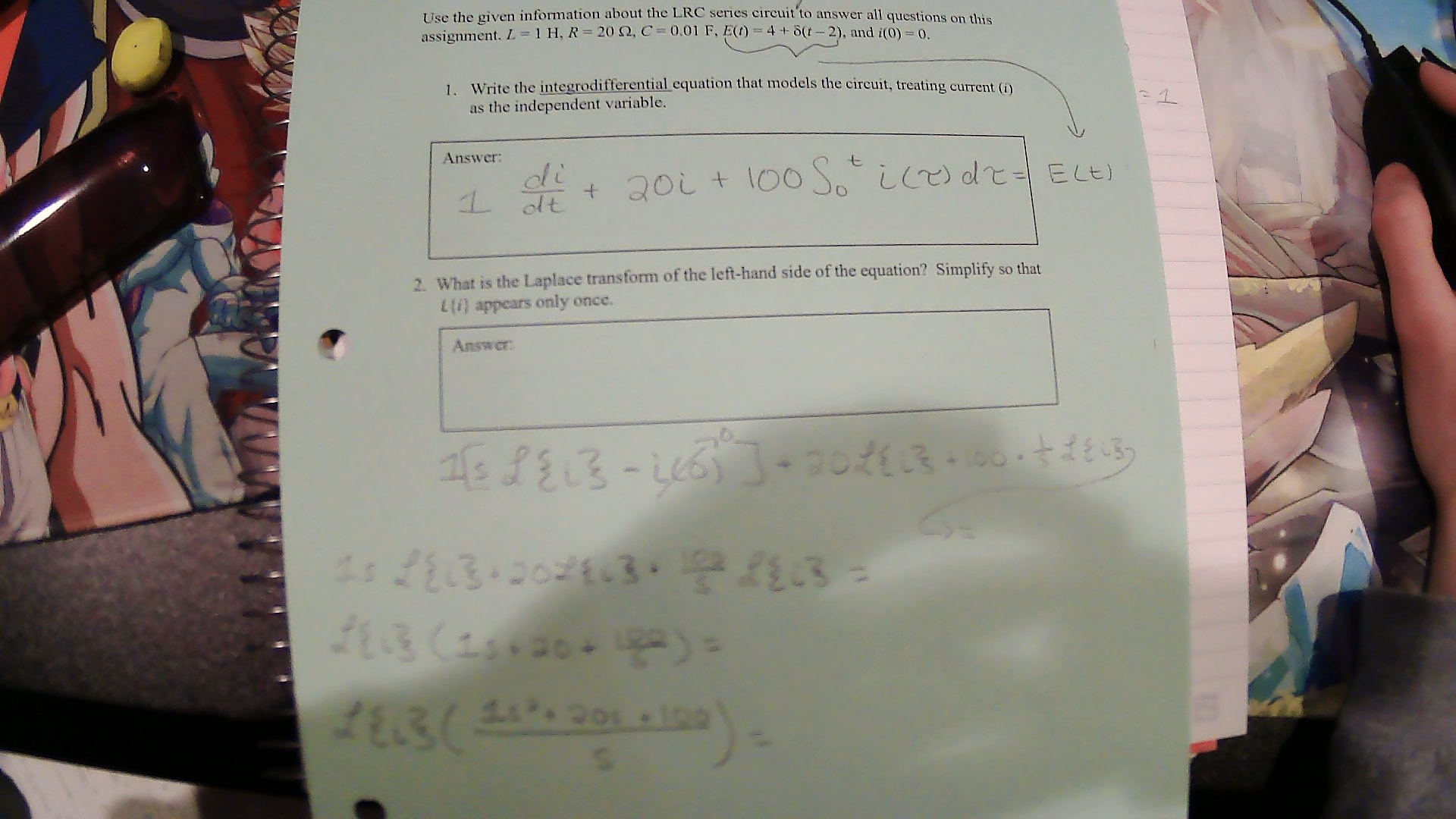 Solved Use the given information about the LRC series | Chegg.com