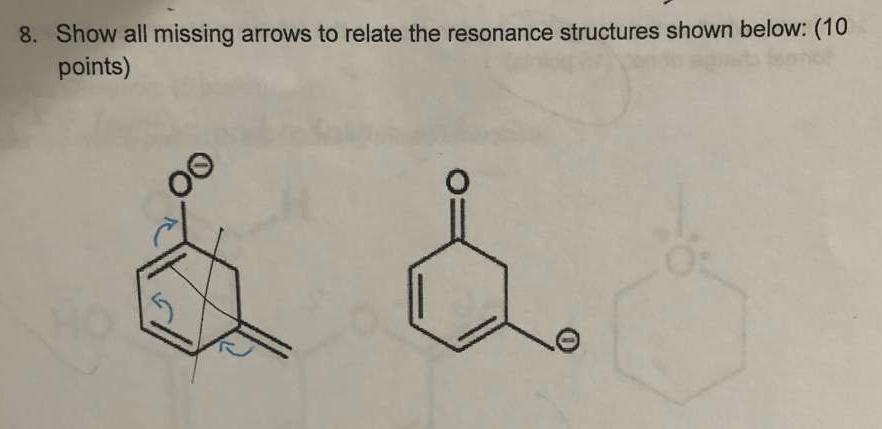 Solved Show all missing arrows to relate the resonance | Chegg.com