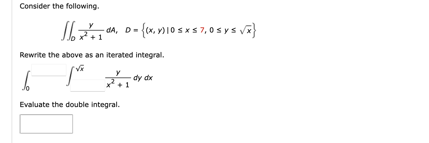 Solved Consider the following. | Chegg.com