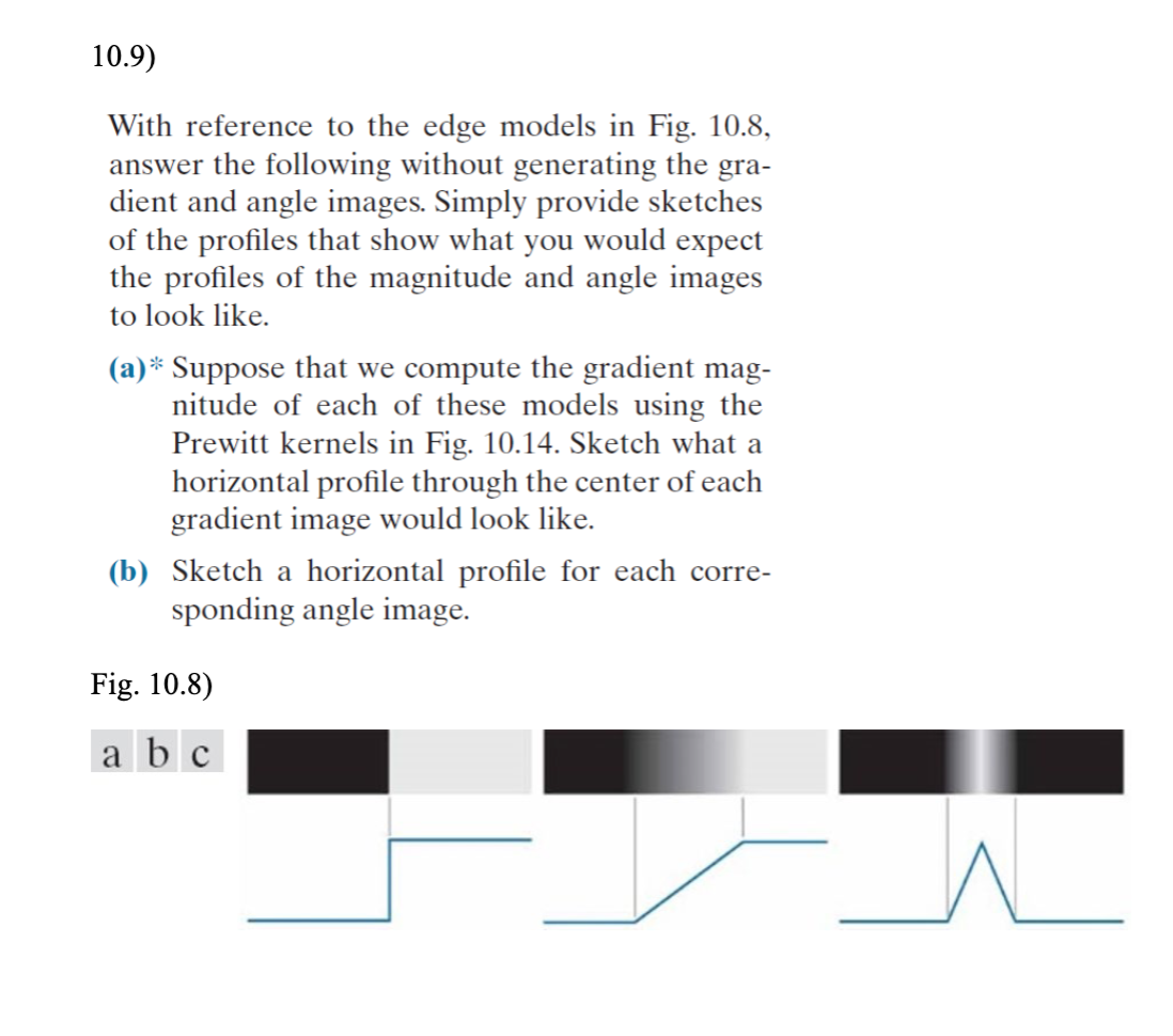 Solved 10.9) With reference to the edge models in Fig. 10.8, | Chegg.com