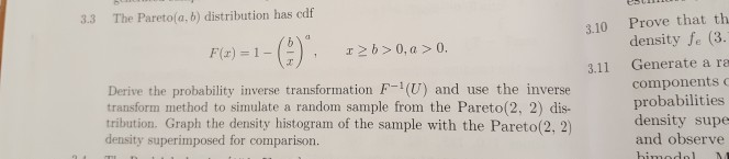 Solved Exercises the two-parameter exponential distribution | Chegg.com