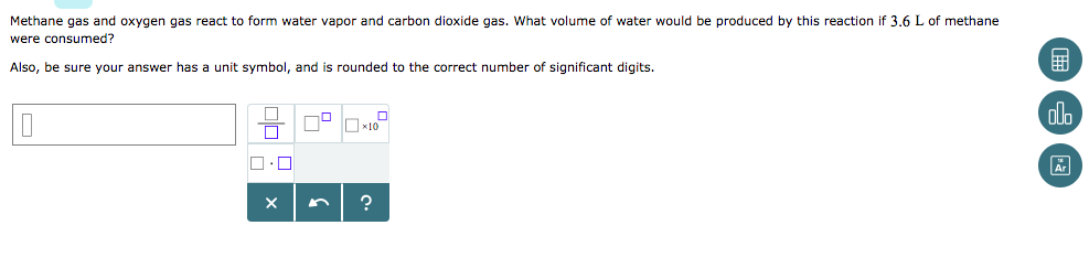 Solved Methane gas and oxygen gas react to form water vapor | Chegg.com