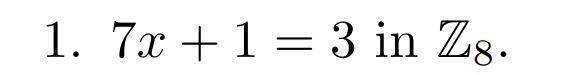 Solved 7x+1=3 | Chegg.com