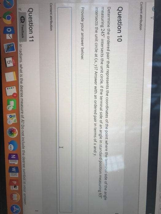 Solved Content attribution Question 10 Determine the ordered | Chegg.com