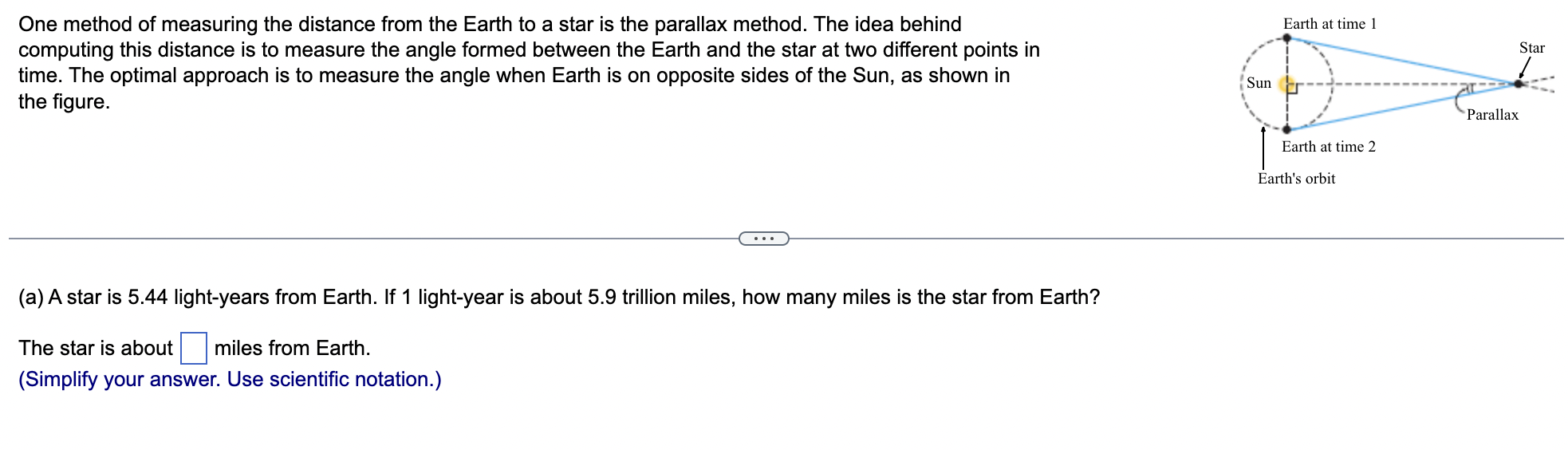 Solved One method of measuring the distance from the Earth | Chegg.com