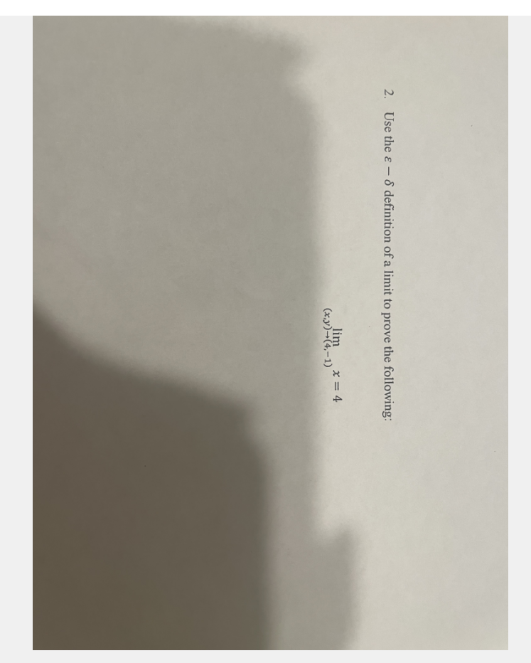 Solved 2. Use the ε−δ definition of a limit to prove the | Chegg.com