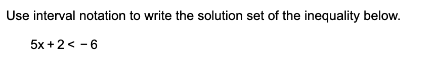 Solved Use interval notation to write the solution set of | Chegg.com