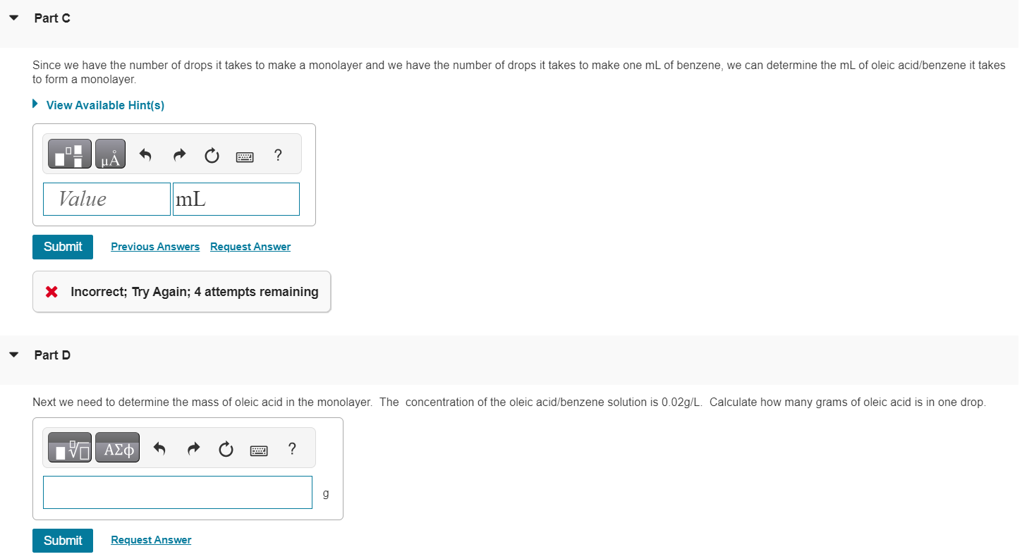 20 drops 20 drops 17 drops Part B does not go into | Chegg.com