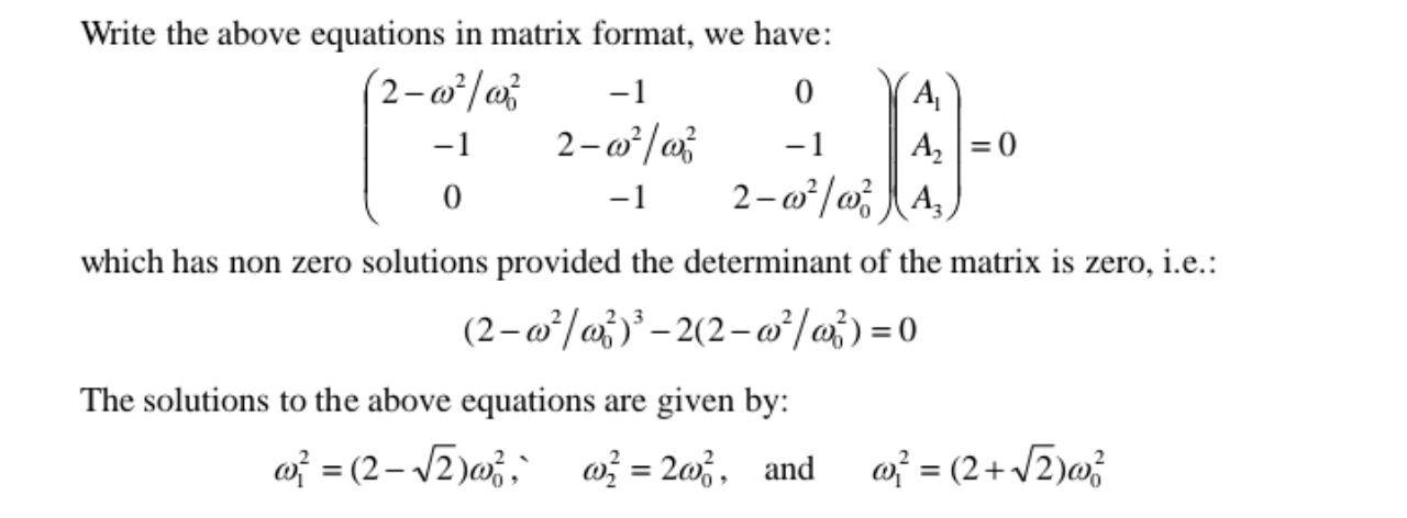 Solved Write the above equations in matrix format, we have: | Chegg.com