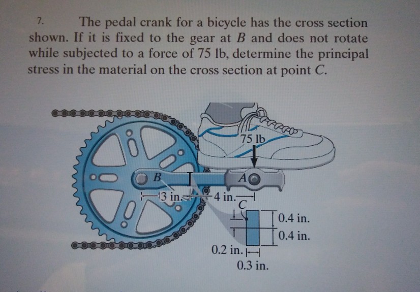 Solved The pedal crank for a bicycle has the cross section | Chegg.com