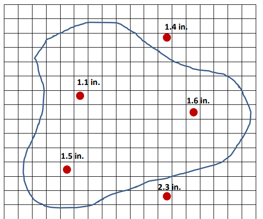 Solved Use Isohyetal Method to assume average precipitation | Chegg.com