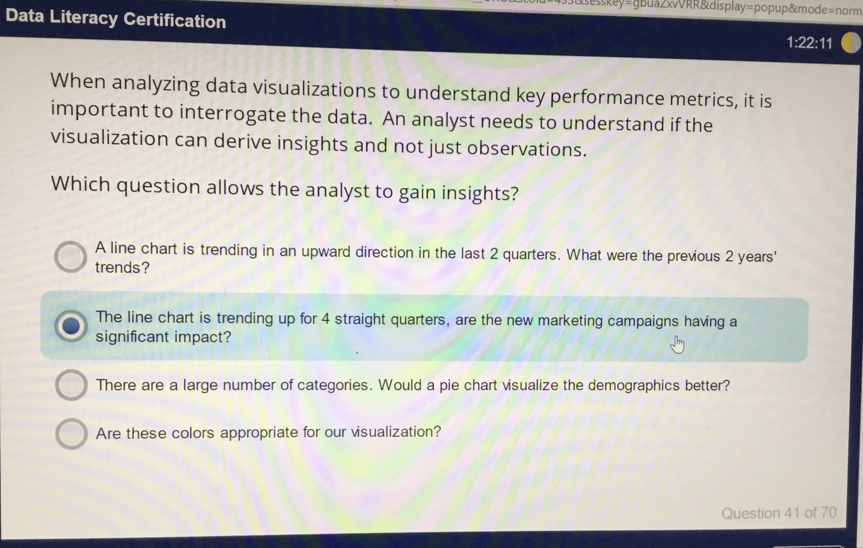 Solved When analyzing data visualizations to understand key | Chegg.com
