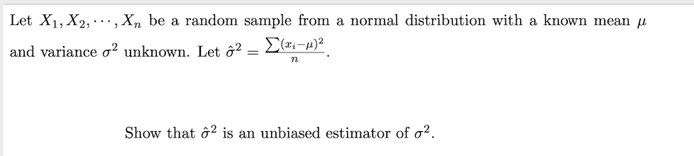 Solved Let X1,X2, ,Xn be a random sample from a normal | Chegg.com