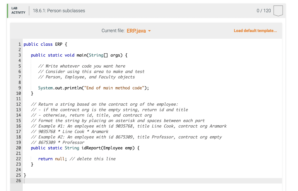 Provided is a fully implemented Person class, fully | Chegg.com