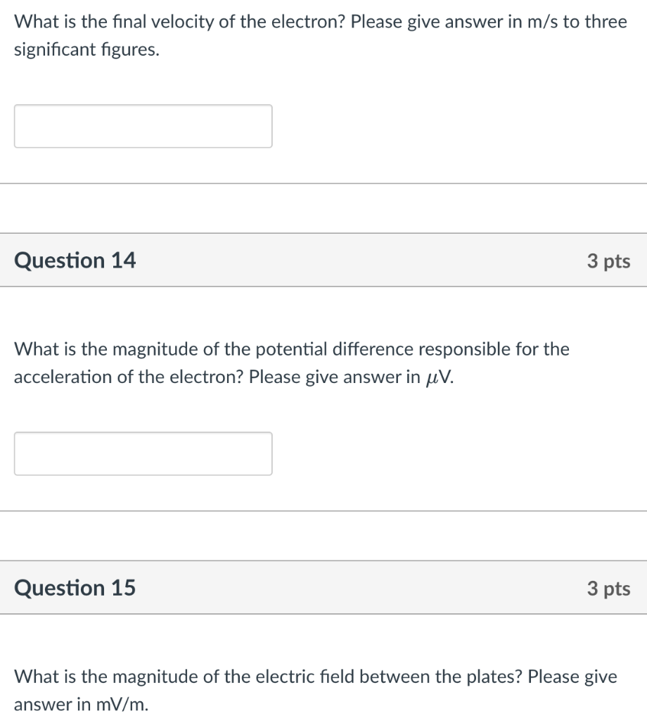Solved After an electron is accelerated from rest through a | Chegg.com