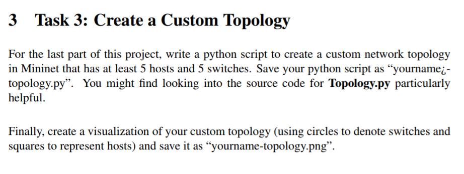 3 Task 3 Create A Custom Topology For The Last Part 