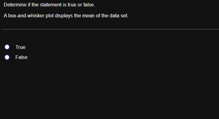Solved Determine if the statement is true or false. A | Chegg.com