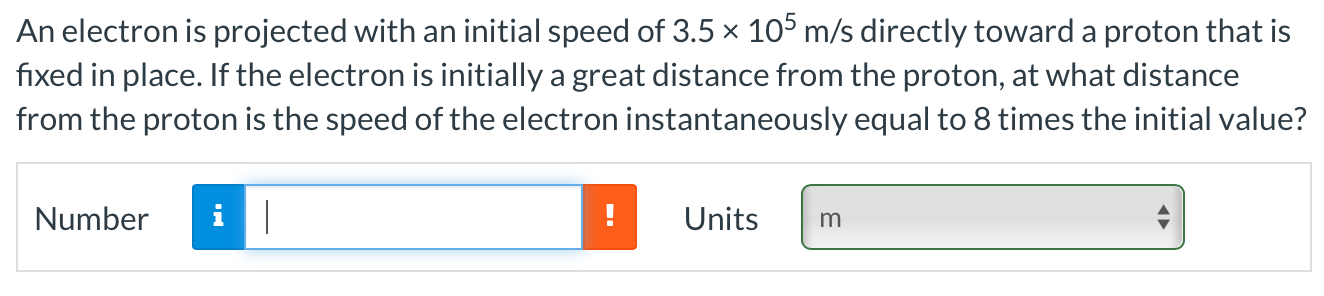 Solved An electron is projected with an initial speed of | Chegg.com
