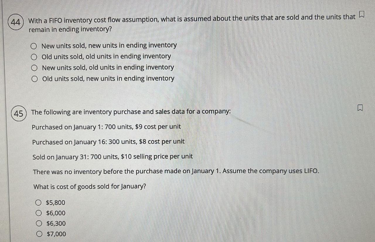 Solved 4 With A Fifo Inventory Cost Flow Assumption What
