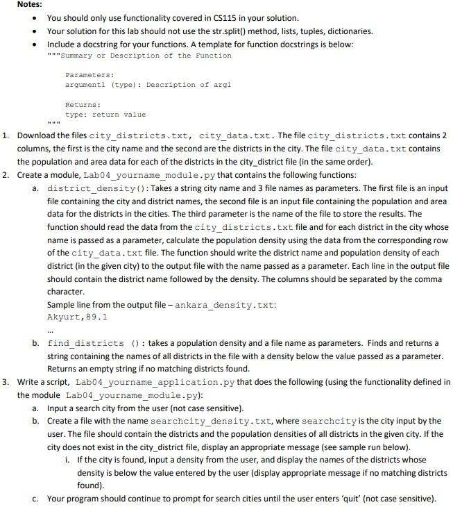 Solved Notes: • You should only use functionality covered in | Chegg.com