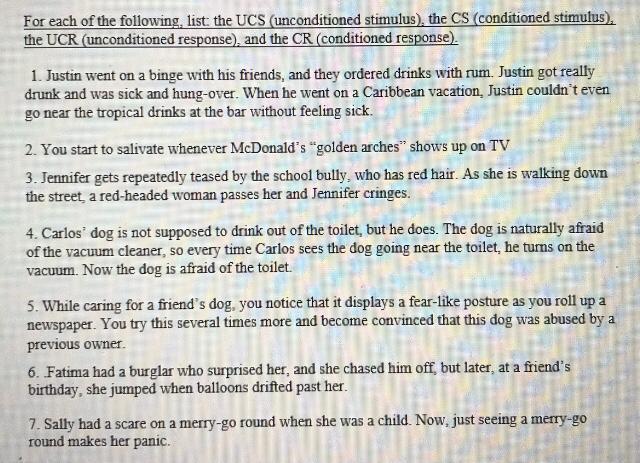 Solved For each of the following, list: the UCS | Chegg.com